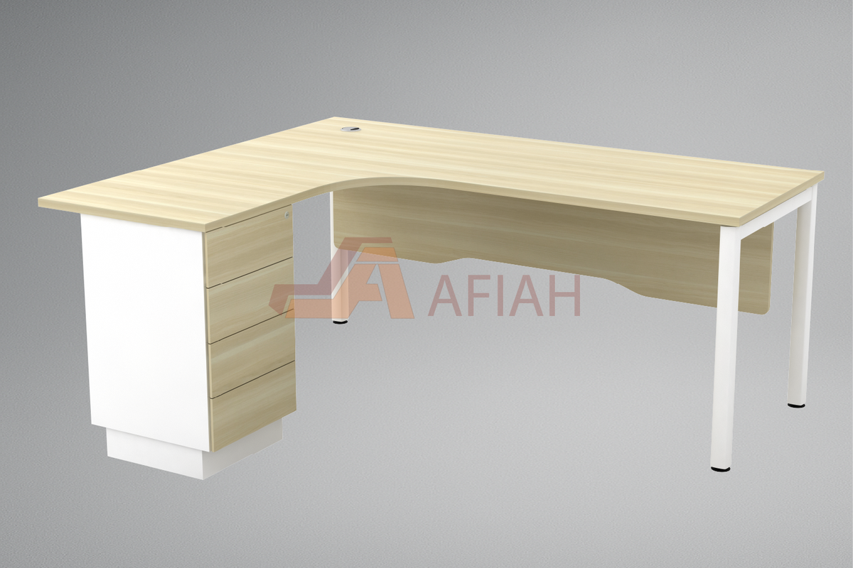 L Shape Table with Fixed Pedestal (Model TL1515-4D, TL1815-4D) – AFIAH ...